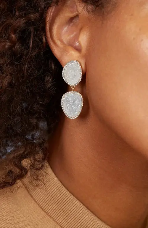 Baublebar Drusy Two Station Earrings - Periwinkle