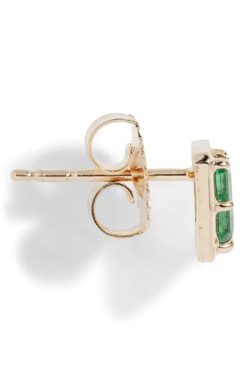 Anzie Dew Drop Melia Carré Emerald Stud Earrings