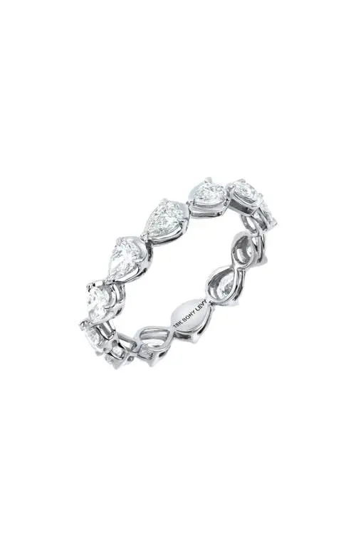 Bony Levy Aviva Pear Diamond Eternity Ring - 18k White Gold