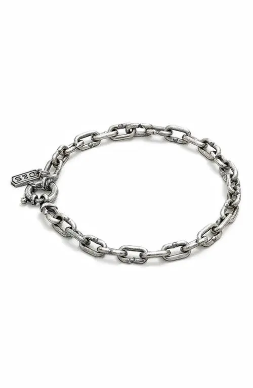 DEGS & SAL Sterling Lock Chain Bracelet - Silver
