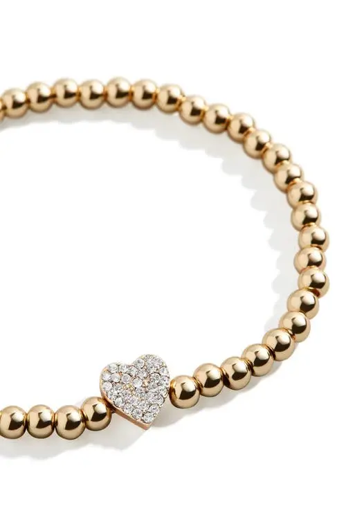Baublebar Pisa Pavé Heart Beaded Stretch Bracelet