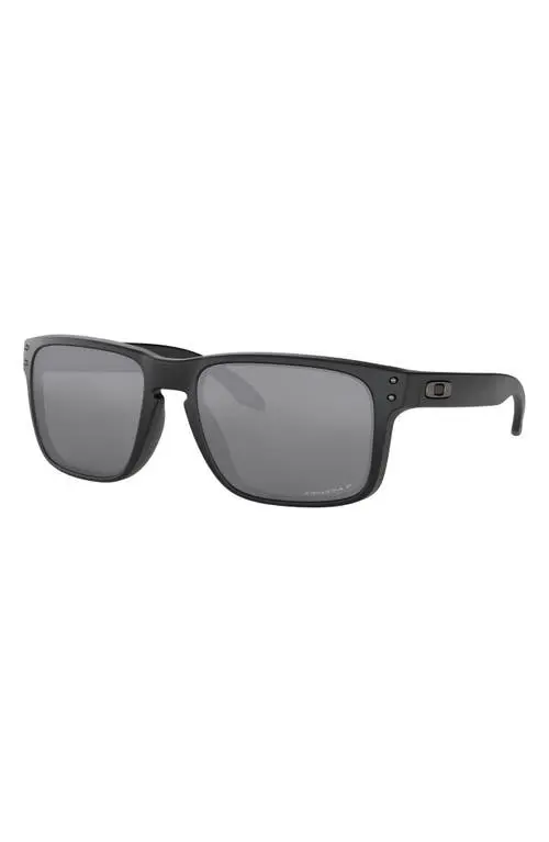 Oakley 56mm Polarized Rectangular Sunglasses - Black