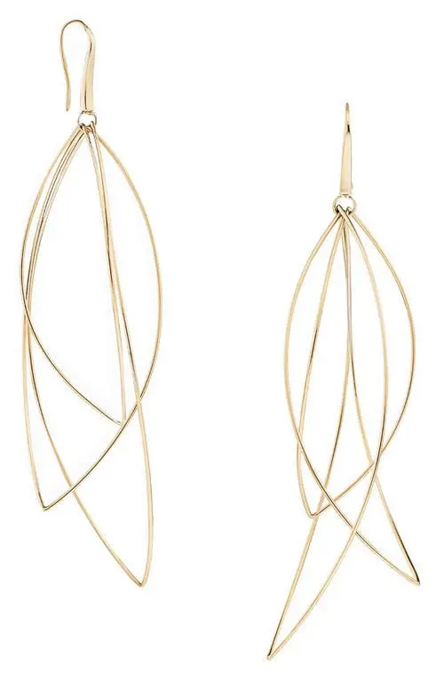 Lana Jewelry 14k Gold Multicurved Marquise Earrings - Yellow