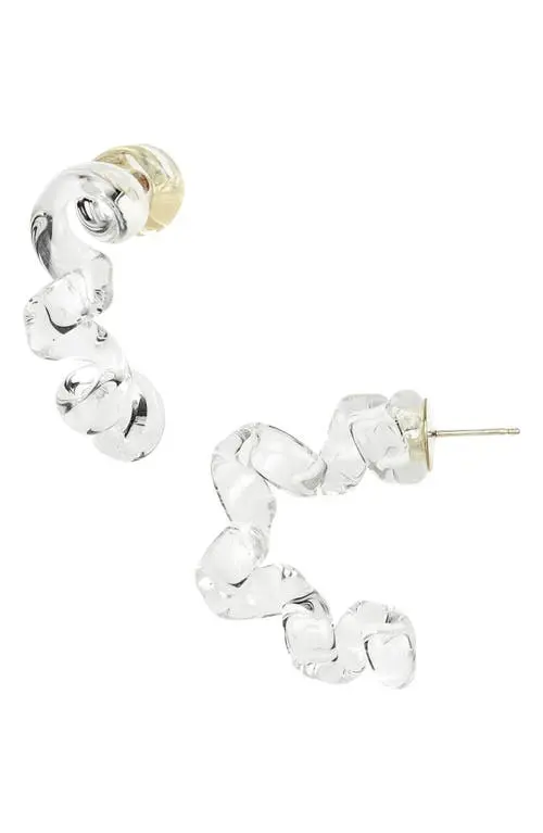Bottega Veneta Coil Glass Hoop Earrings
