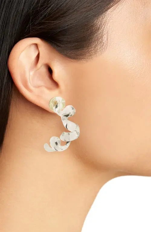 Bottega Veneta Coil Glass Hoop Earrings
