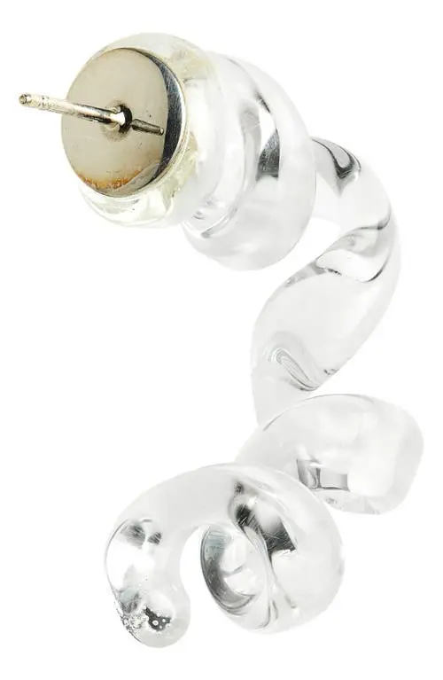Bottega Veneta Coil Glass Hoop Earrings