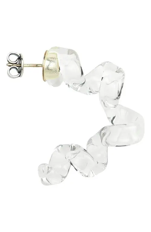 Bottega Veneta Coil Glass Hoop Earrings