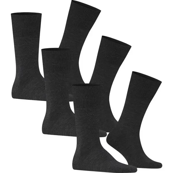 Falke Airport 3-pack Dress Socks - Anthra.mel