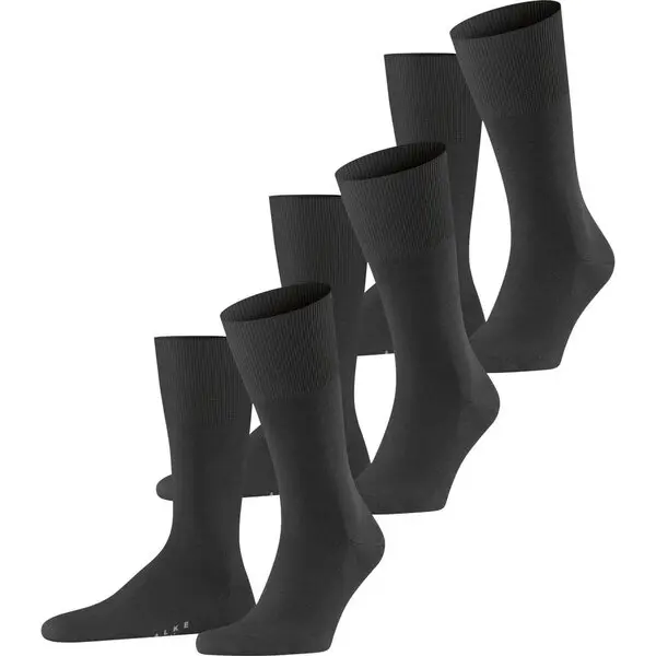 Falke Airport 3-pack Dress Socks - Black