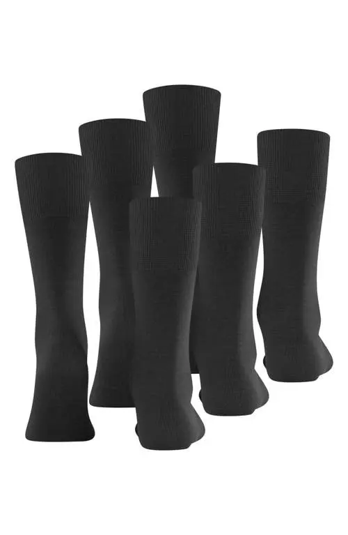 Falke Airport 3-pack Dress Socks - Black