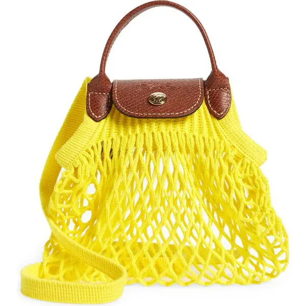 Longchamp Le Pliage Extra Small Filet Knit Shoulder Bag