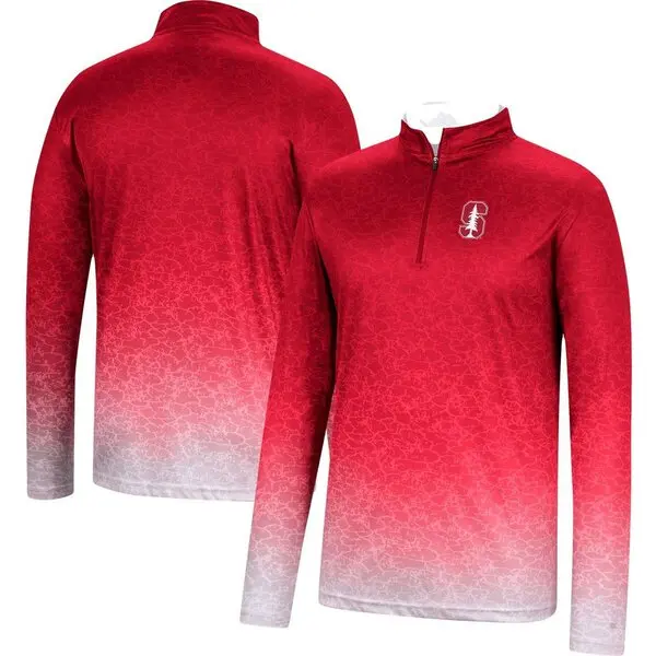 COLOSSEUM Stanford Walter Quarter-zip Windshirt - Cardinal