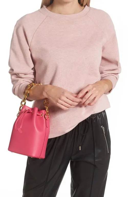 Mcm Mini Drawstring Leather Bucket Bag