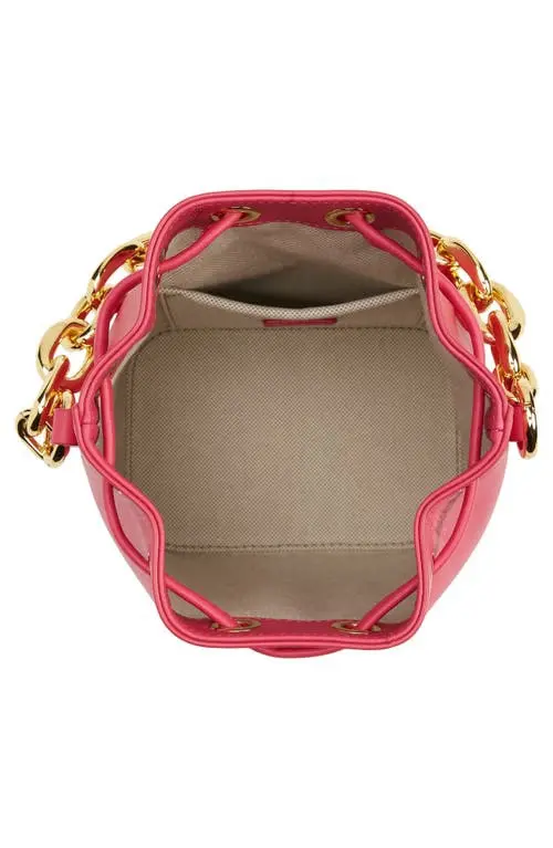 Mcm Mini Drawstring Leather Bucket Bag