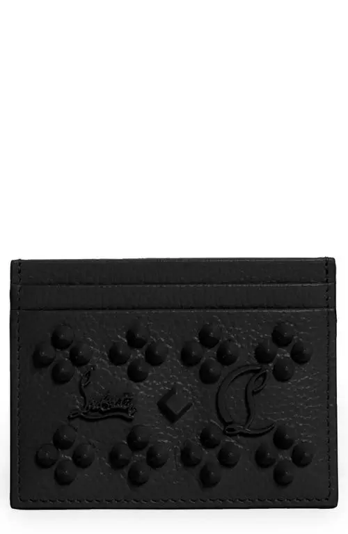 CHRISTIAN LOUBOUTIN Kios Simple Leather Card Case - Black/ultrablack