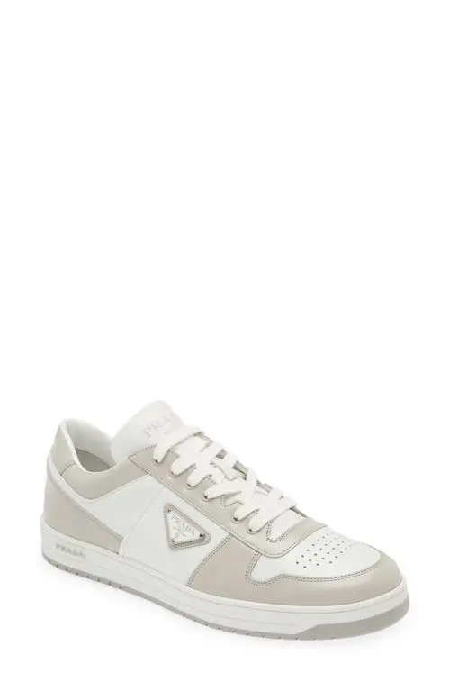Prada Downtown Logo Low-top Sneakers - Bianco/cristallo