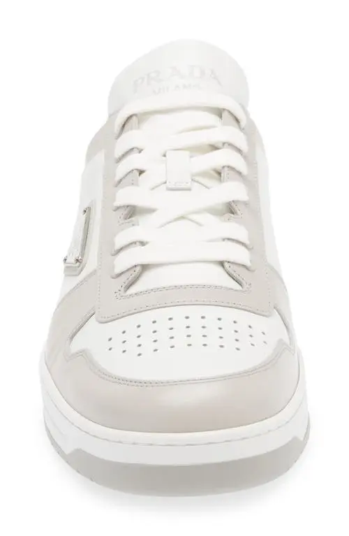Prada Downtown Logo Low-top Sneakers - Bianco/cristallo