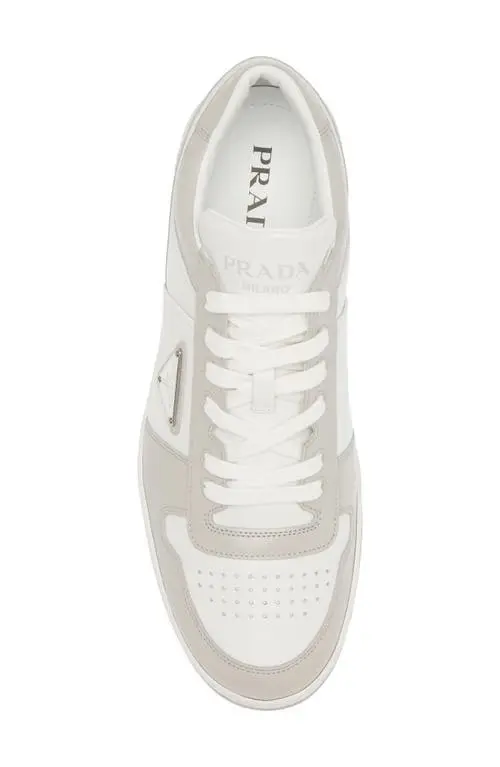 Prada Downtown Logo Low-top Sneakers - Bianco/cristallo