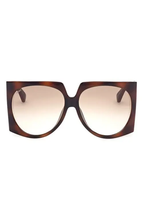Max Mara 65mm Gradient Oversize Geometric Sunglasses  display picture 1