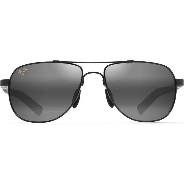 Maui Jim Aviator Sunglasses - Gunmetal/ Black/ Grey