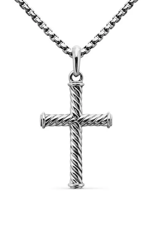 David Yurman Cable Cross Pendant - Silver