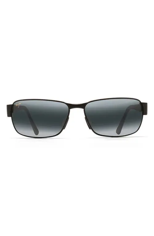 Maui Jim Rectangular Sunglasses - Matte Black