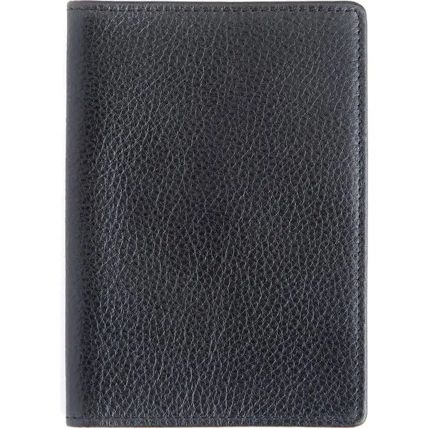 ROYCE NEW YORK Rfid Leather Passport Case - Black