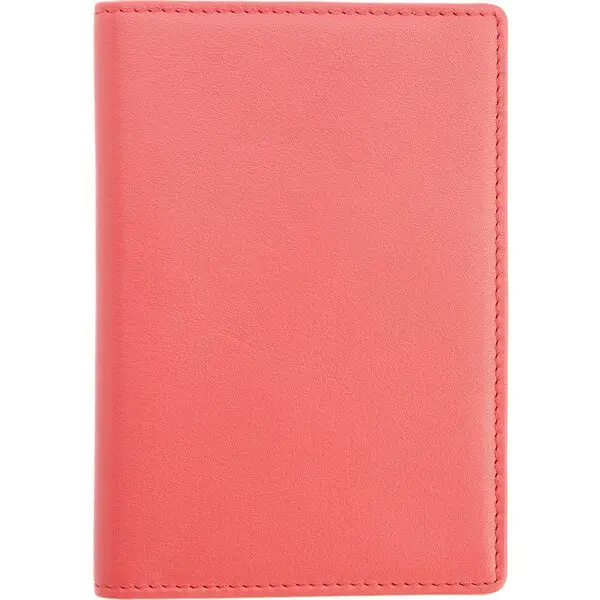 ROYCE NEW YORK Rfid Leather Passport Case - Red