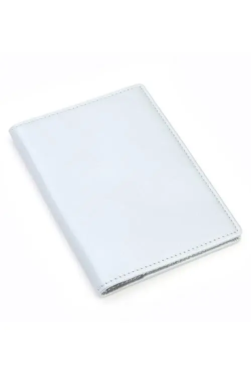 ROYCE NEW YORK Rfid Leather Passport Case - Silver