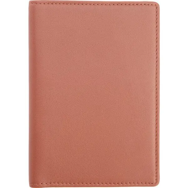 ROYCE NEW YORK Rfid Leather Passport Case - Tan