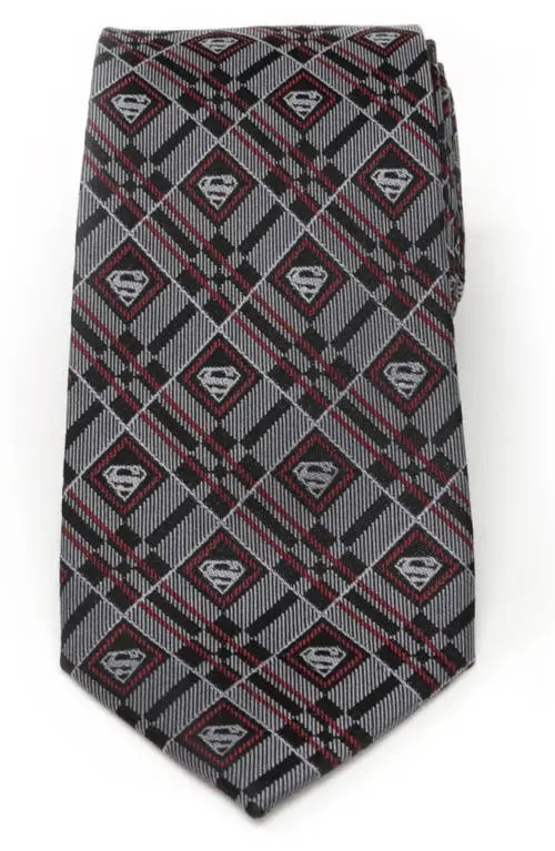 CUFFLINKS, INC. Superman Shield Silk Tie - Silver