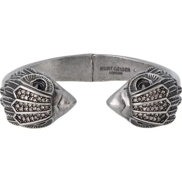 Kurt Geiger Eagle Hinge Bangle - Antique Silver