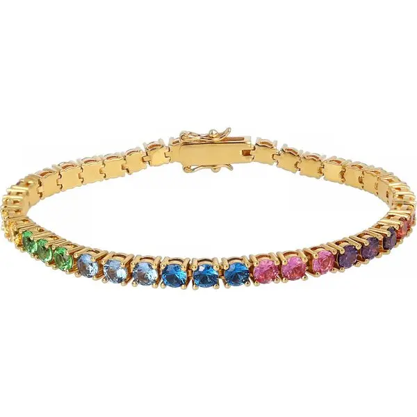 Kurt Geiger Crystal Tennis Bracelet - Rainbow Multi