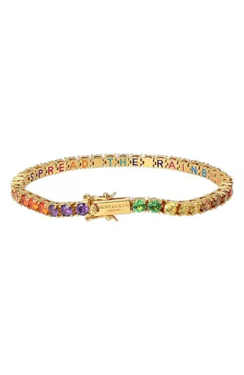 Kurt Geiger Crystal Tennis Bracelet - Rainbow Multi