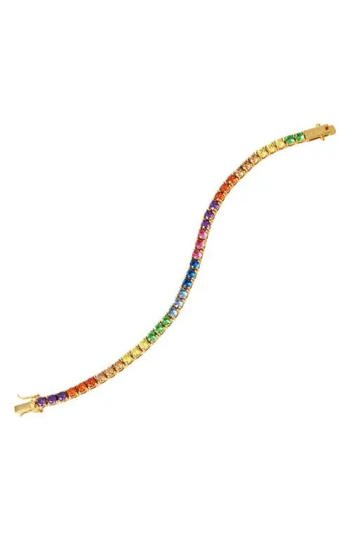 Kurt Geiger Crystal Tennis Bracelet - Rainbow Multi