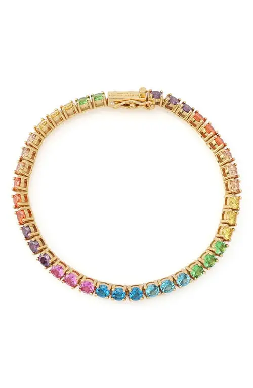 Kurt Geiger Crystal Tennis Bracelet - Rainbow Multi