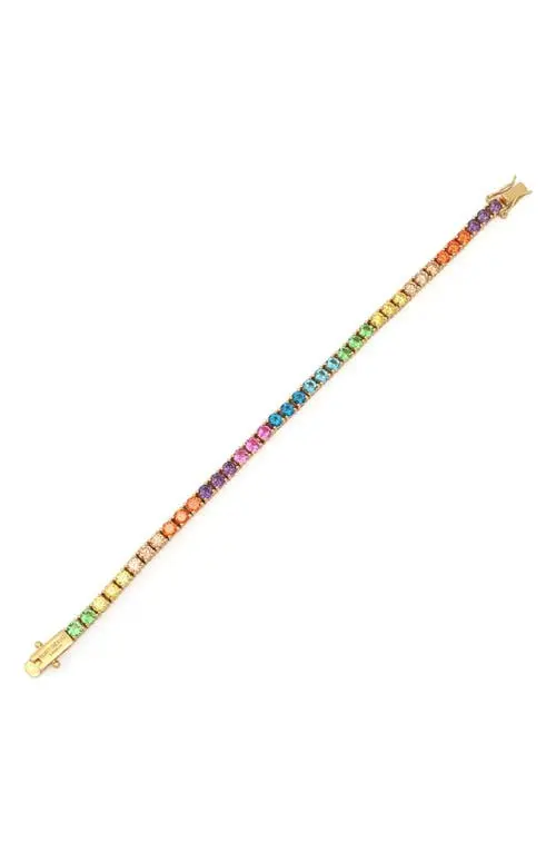 Kurt Geiger Crystal Tennis Bracelet - Rainbow Multi