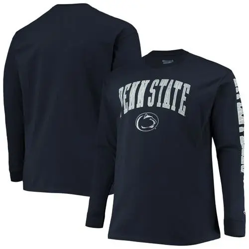 Champion Penn State Nittany Lions Big & Tall 2-hit Long Sleeve T-shirt - Navy