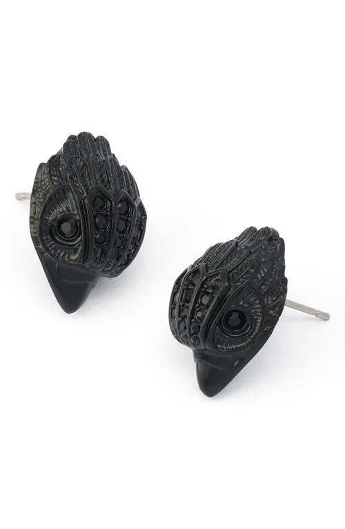 Kurt Geiger Eagle Stud Earrings - Jet