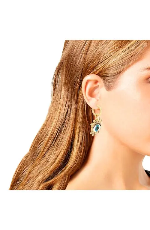 Kurt Geiger Evil Eye Huggie Drop Earrings