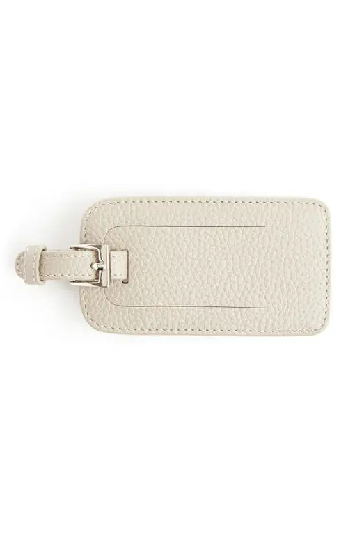 ROYCE NEW YORK Leather Luggage Tag - Taupe