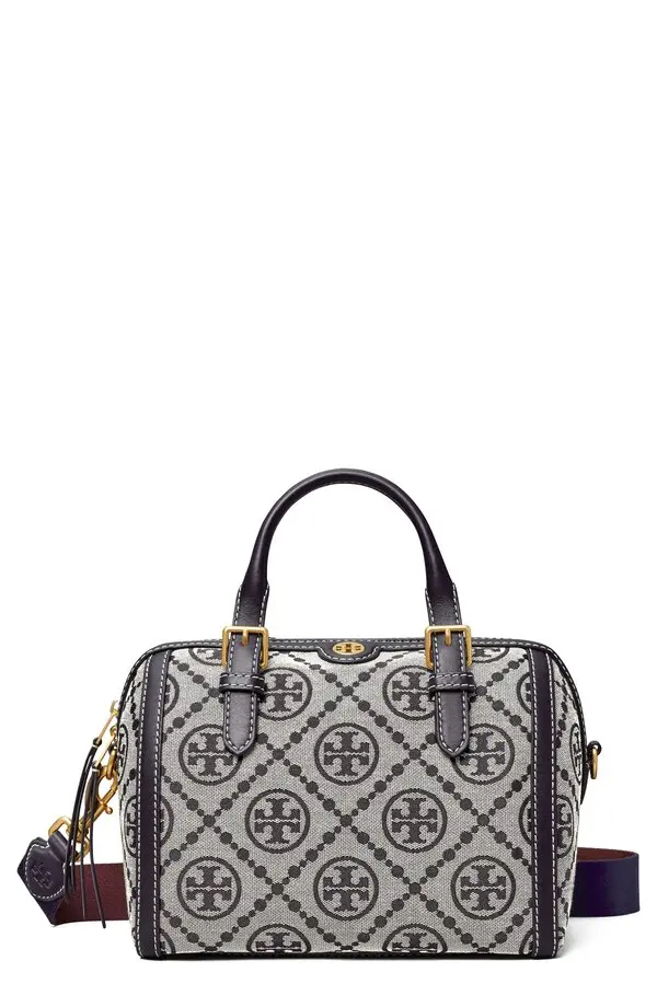 Tory Burch T Monogram Jacquard Barrel Shoulder Bag