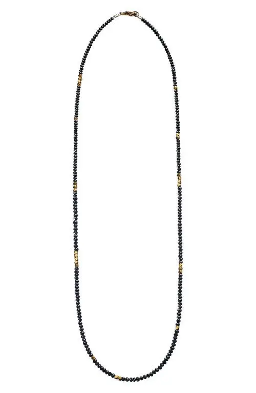 Sethi Couture Noir Diamond & Gold Beaded Necklace - Black