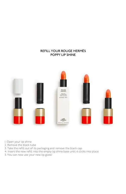 Hermès Rouge Lip Shine - Poppy