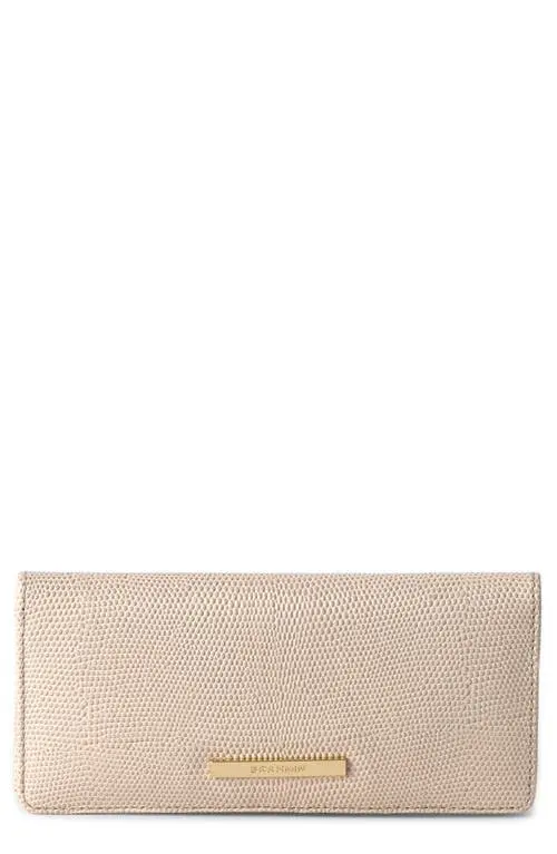 Brahmin Ady' Croc Embossed Continental Wallet - Beige