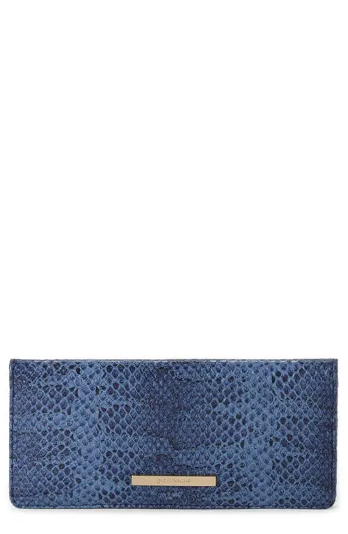 Brahmin Ady' Croc Embossed Continental Wallet - Navy