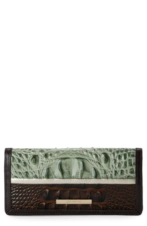 Brahmin Ady Croc-embossed Continental Wallet - Softgrass