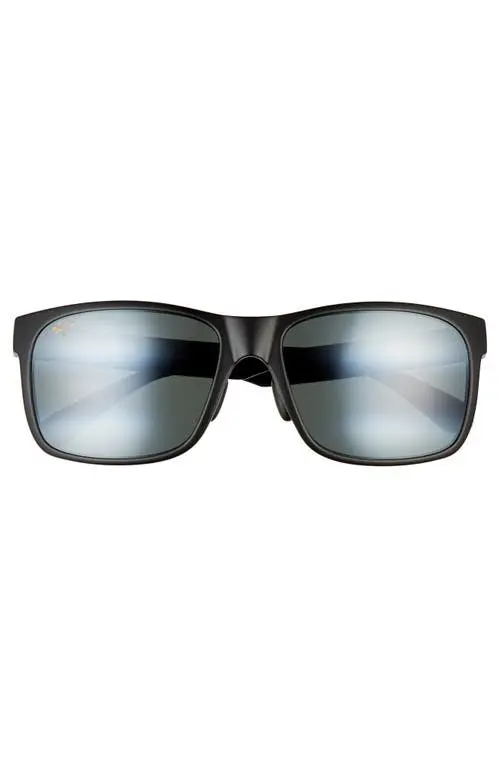 Maui Jim Rectangular Sunglasses - Matte Black
