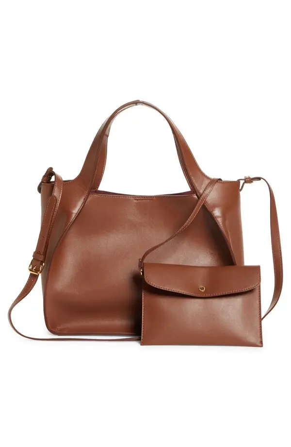 Stella McCartney Perforated Logo Faux Leather Satchel