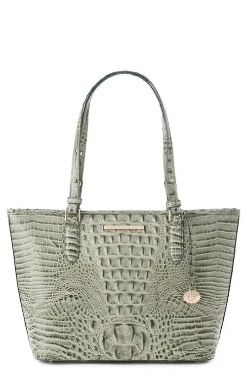 Brahmin Medium Asher Croc Embossed Leather Tote - Softgrass